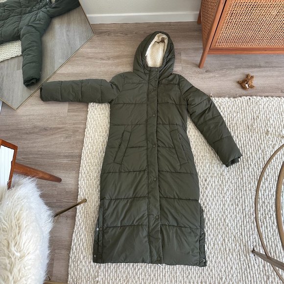 Abercrombie & Fitch | Jackets & Coats | Abercrombie Fitch Long Shearling Puffer Jacket | Poshmark